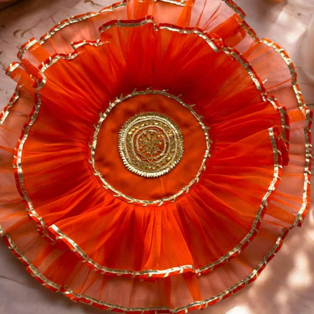 Orange Heavy Thal Cover Design | Handcrafted Decorative Covers for ...